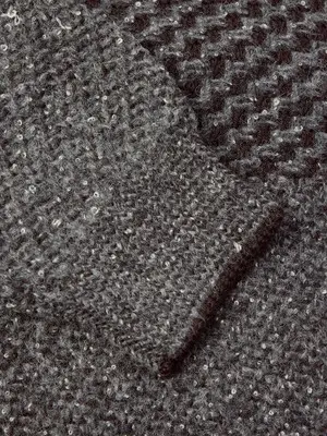 Canali Jacquard-knit Wool-blend Bouclé Sweater - Gray