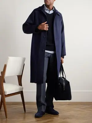 STOFFA Brushed-cashmere Trench Coat