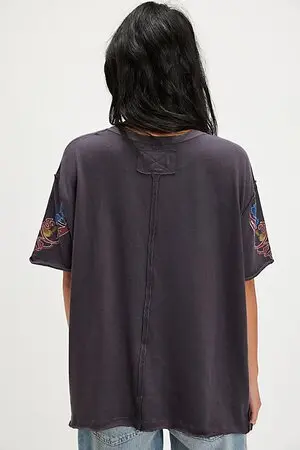 Free People We The Free Cosmic Bloom Graphic Tee - Twilight Dusk
