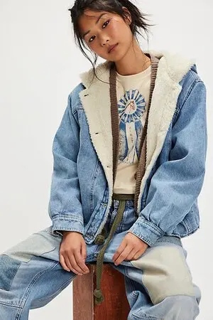 Free People We The Free Asher Cozy Denim Jacket