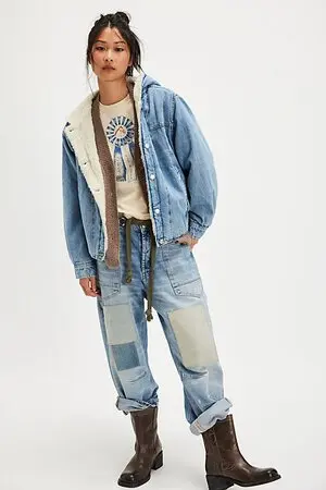 Free People We The Free Asher Cozy Denim Jacket