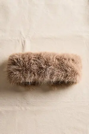 Free People Faux-fur Headband - Taupe