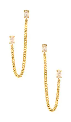 NATALIE B JEWELRY Tova Double Earring - Gold