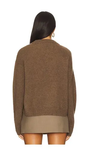 WHITE & WARREN Cashmere Argyle Crew Sweater