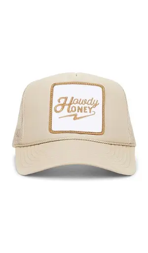 FRIDAY FEELIN Howdy Honey Trucker Hat - Tan