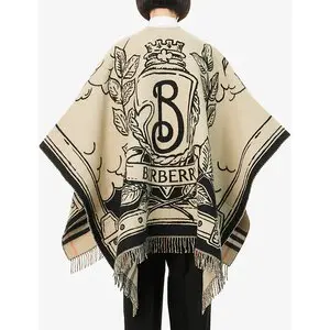 Burberry Stormy Knight Fringed Wool Cape