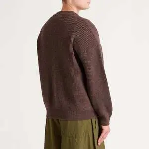 FRIZMWORKS Wool Deck Zip Cardigan - Choco Brown