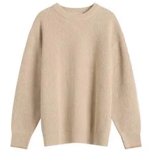 FRIZMWORKS Patch Round Knit Jumper - Oatmeal