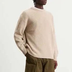 FRIZMWORKS Patch Round Knit Jumper - Oatmeal