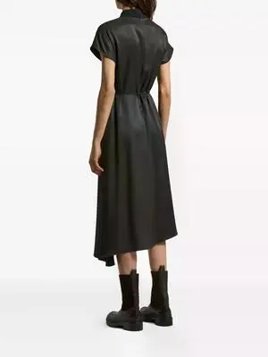 Peserico Mock-neck Asymmetrical Hem Dress