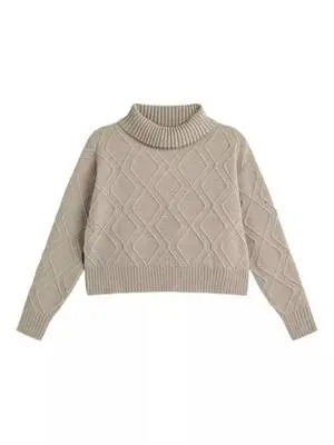 RRD Diamond Pattern Turtleneck Sweater