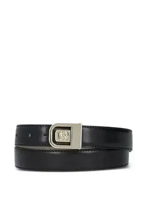 BOSS Logo-plaque Leather Belt - Brown