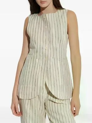 Posse Pinstripe Sleeveless Waistcoat