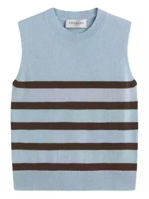 ERMANNO FIRENZE Stripe-pattern Sleeveless Tank Top