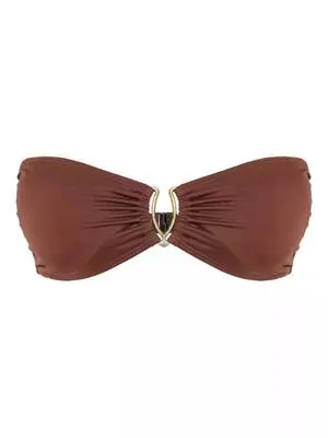 LYGIA & NANNY Mika Ring-detail Bandeau Bikini Top - Brown