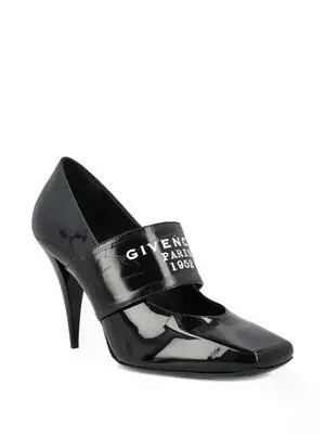 Givenchy Sliced Square Tape Patent Leather Pumps