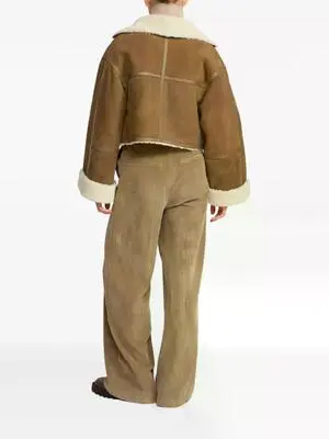 YVES SALOMON Shearling-trimmed Suede Jacket