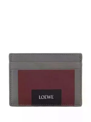 Loewe Colour-block Leather Cardholder - Grey