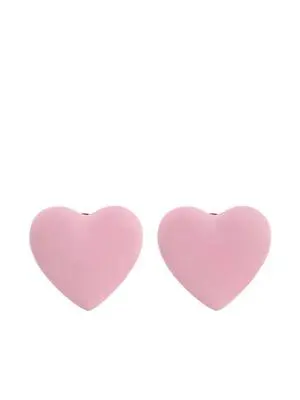 Moschino Heart-shaped Stud Earrings - Gold