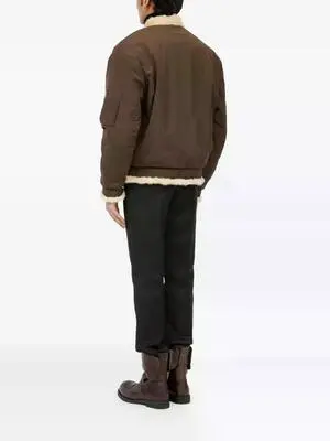 MAISON MARGIELA Shearling-lining Bomber Jacket - Brown