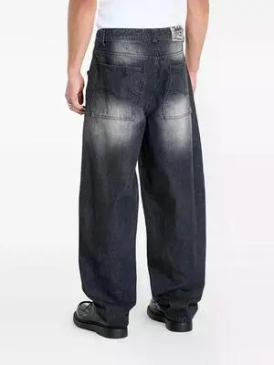 DIME Faded-wash Jeans - Black
