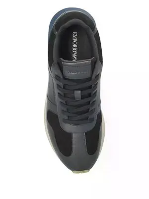 Emporio Armani Leather Panelled Sneakers