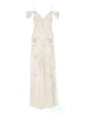 TEMPERLEY LONDON Lilly Embellished Off-shoulder Gown - Neutrals
