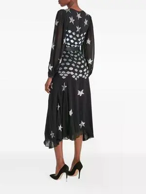 TEMPERLEY LONDON Etoile Sequin-star Wrap Dress