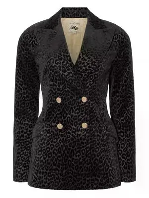 TEMPERLEY LONDON Leopard-pattern Double-breasted Blazer