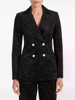 TEMPERLEY LONDON Leopard-pattern Double-breasted Blazer