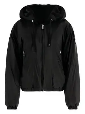 Moose Knuckles Hooded Zip-front Bomber Jacket