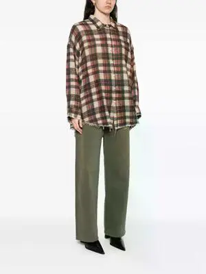 R13 Frayed Plaid Shirt
