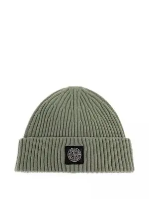 Stone Island Rib-knit Beanie - Green