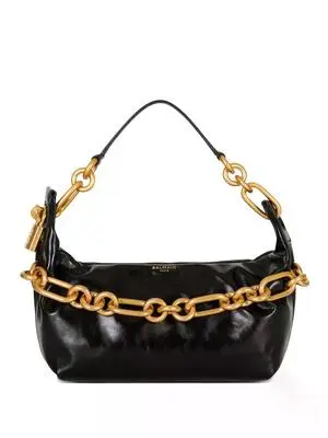Balmain Padlock Chain Shoulder Bag - Black