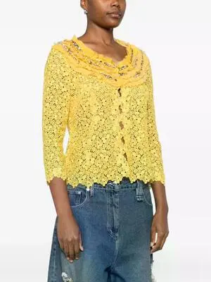 GEMY MAALOUF Floral Lace Jacket