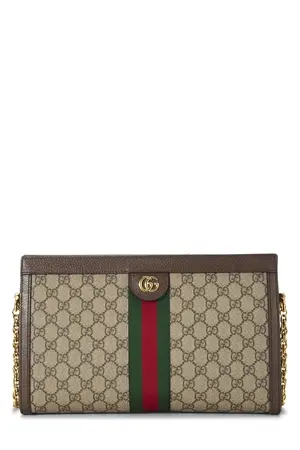 Gucci Original Gg Supreme Ophidia Shoulder Bag - Brown