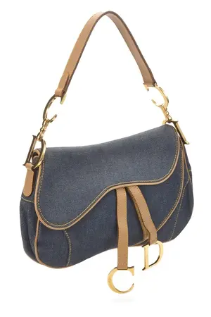 Dior Denim Double Saddle Bag