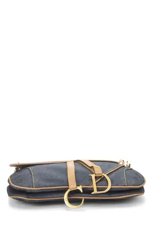 Dior Denim Double Saddle Bag