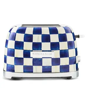 MACKENZIE-CHILDS Mocha Check 2 Slice Toaster Royal Check