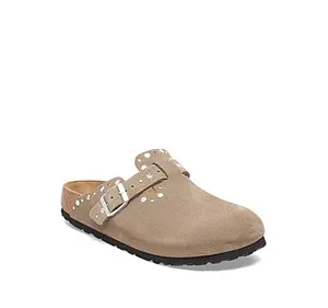 BIRKENSTOCK Boston Rivet Clogs Beige