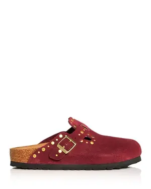 BIRKENSTOCK Boston Rivet Clogs - Zinfandel
