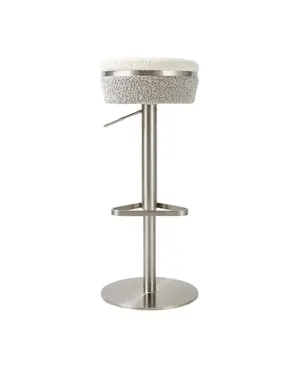 TOV FURNITURE Astro Boucle Adjustable Stool