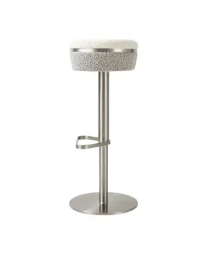 TOV FURNITURE Astro Boucle Adjustable Stool