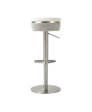 TOV FURNITURE Astro Boucle Adjustable Stool