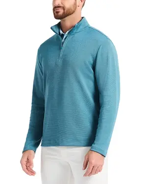 Robert Graham Troland Quarter Zip Sweater - Blue Coral