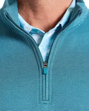 Robert Graham Troland Quarter Zip Sweater - Blue Coral
