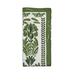 KIM SEYBERT Botanica Napkin In Ivory And Green - Ivory Green