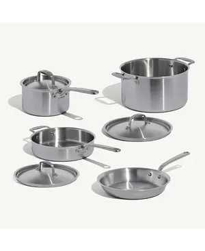 MADE IN 5 Ply Stainless Clad 7 Piece Cookware Set Exclusive - No Color