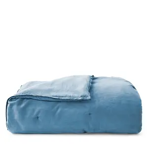 CHRISTY Harewood Reversible Cotton Velvet Bedspread, Full/queen - Blue