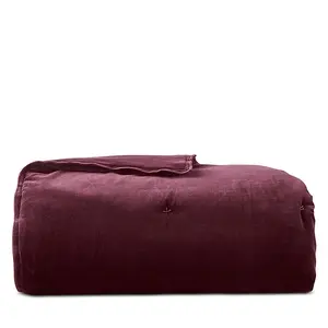 CHRISTY Harewood Reversible Cotton Velvet Bedspread, Full/queen - Fig